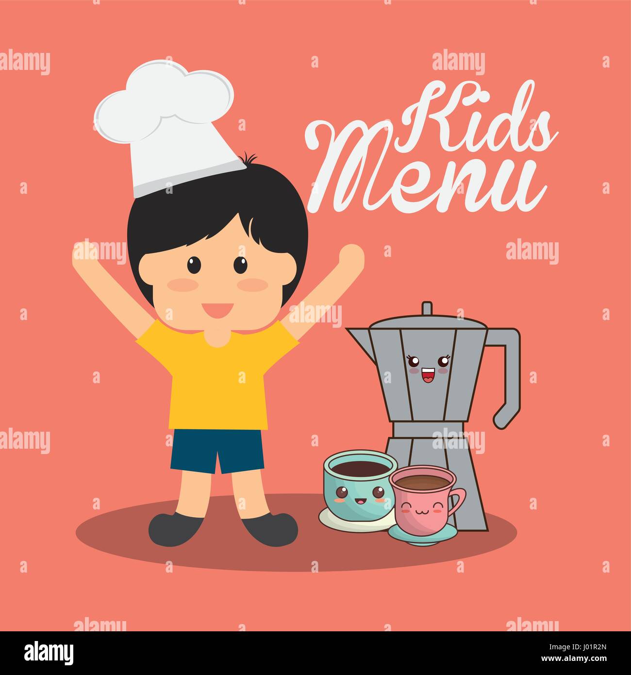 kids menu boy chocolate Stock Vector Image & Art - Alamy