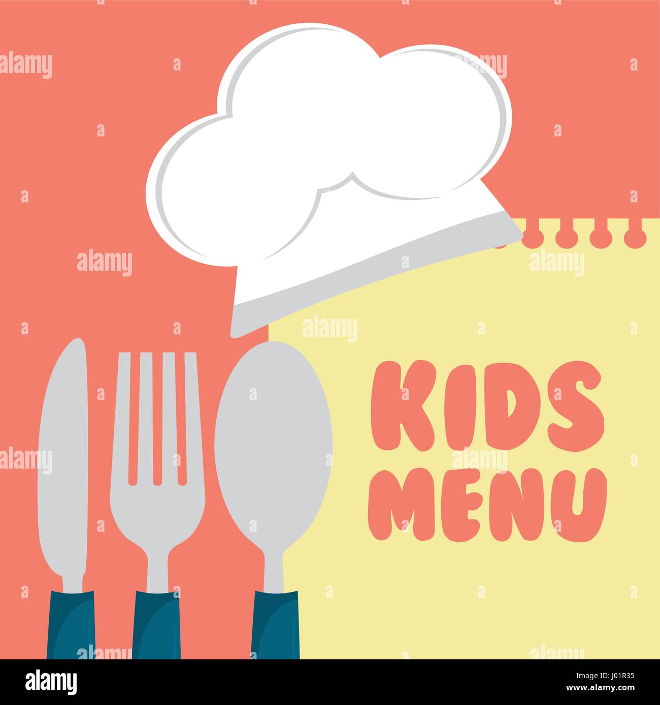 kids menu cuttlery kitchen design Stock Vector Image & Art - Alamy