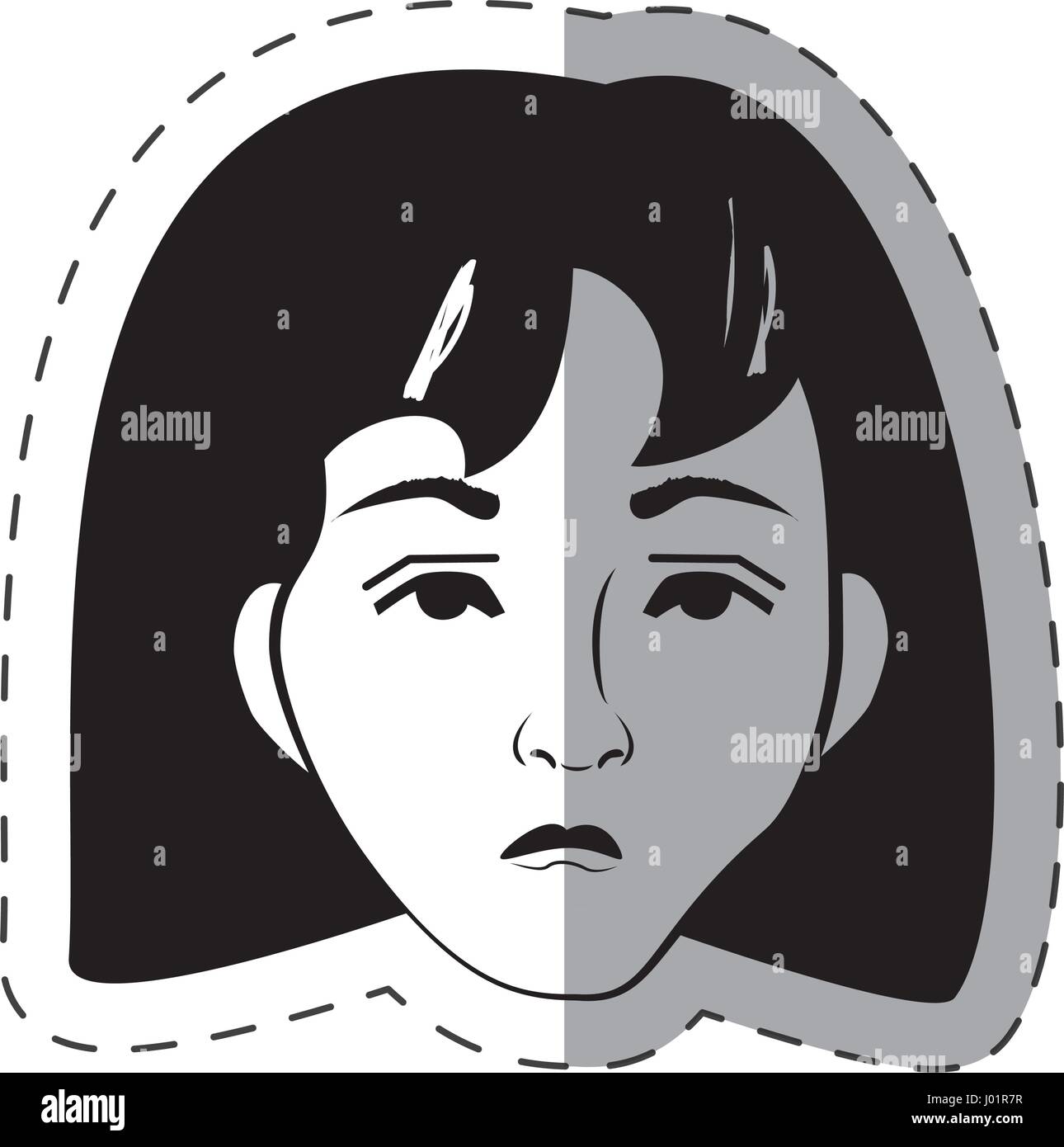 portrait female expression face Stock Vector Image & Art - Alamy