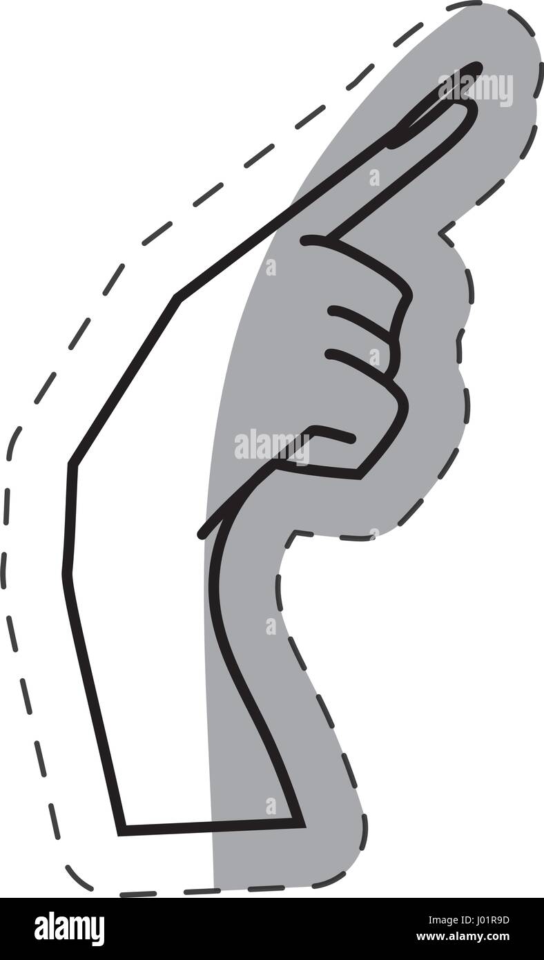 female hand pointer with shadow Stock Vector Image & Art - Alamy