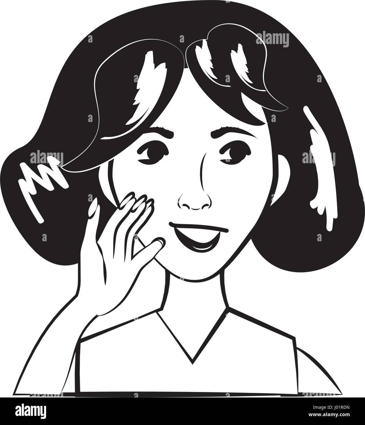 cartoon woman character posture line Stock Vector Image & Art - Alamy