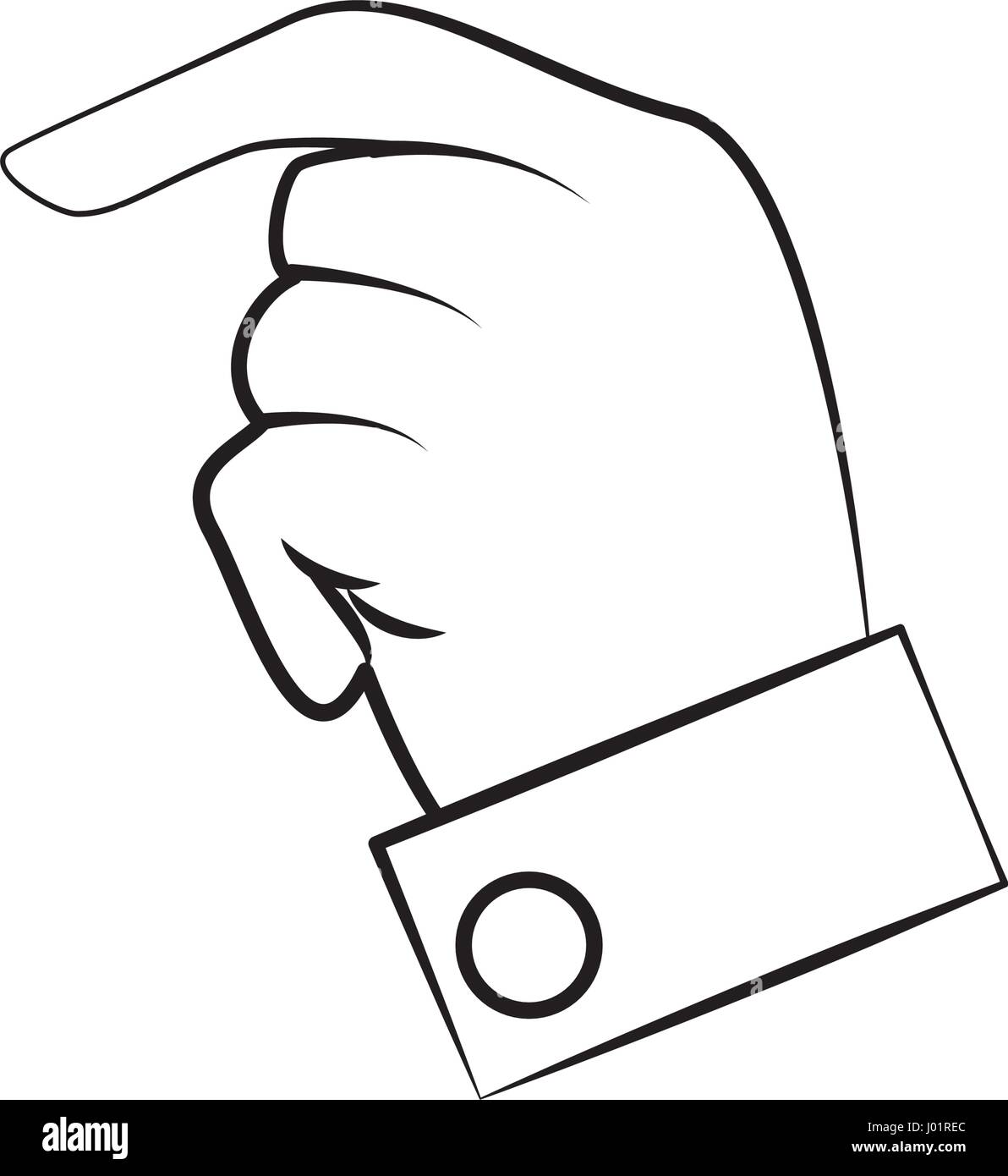 Man holding left hand on Stock Vector Images - Alamy