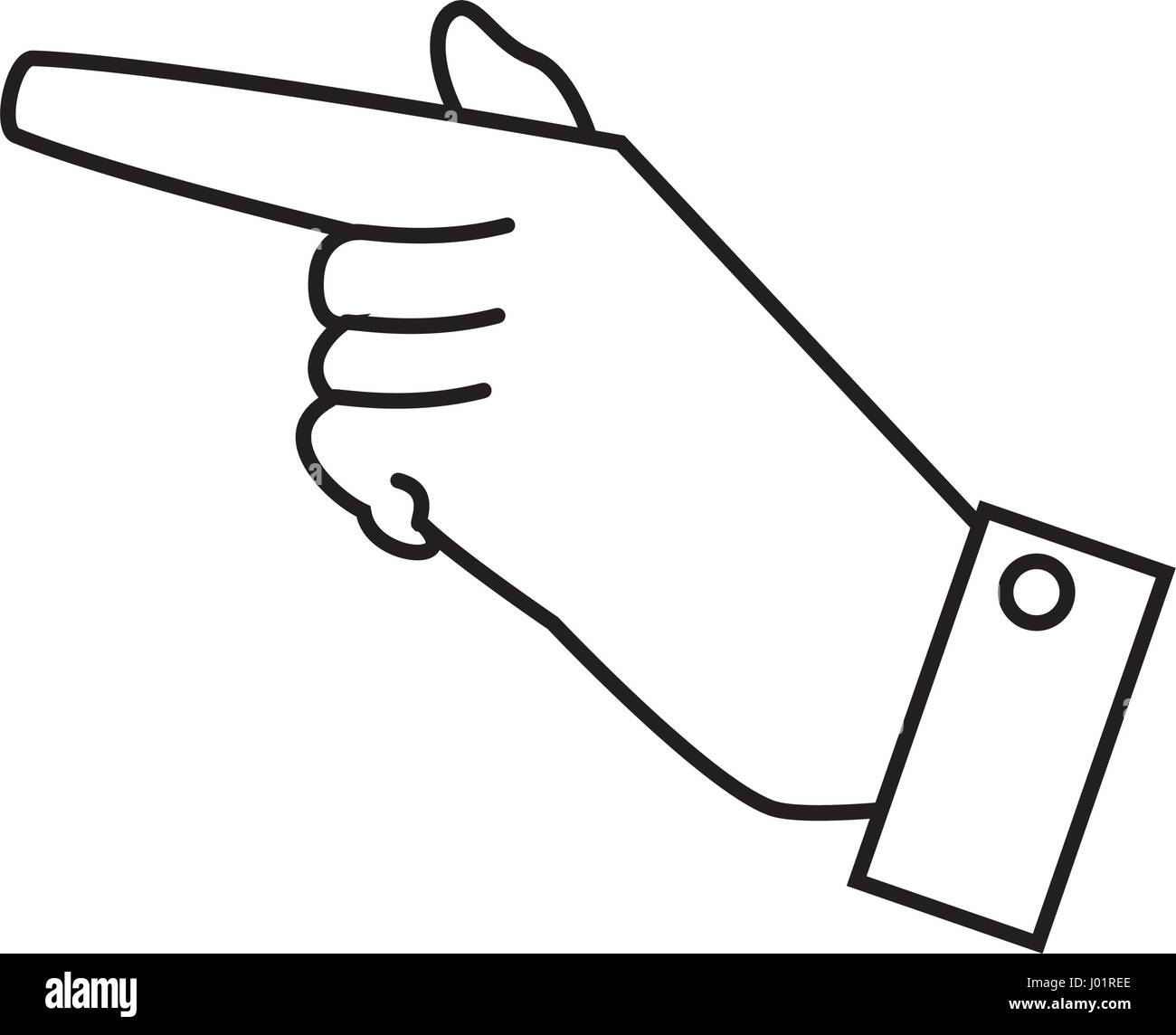 hand man finger line Stock Vector Image & Art - Alamy