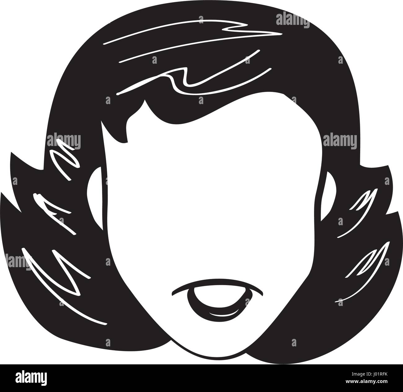 face woman smile cartoon Stock Vector Image & Art - Alamy