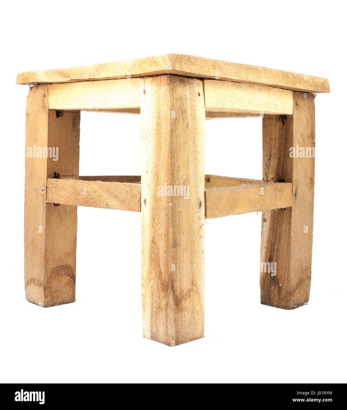 small wooden chair on white background Stock Photo - Alamy