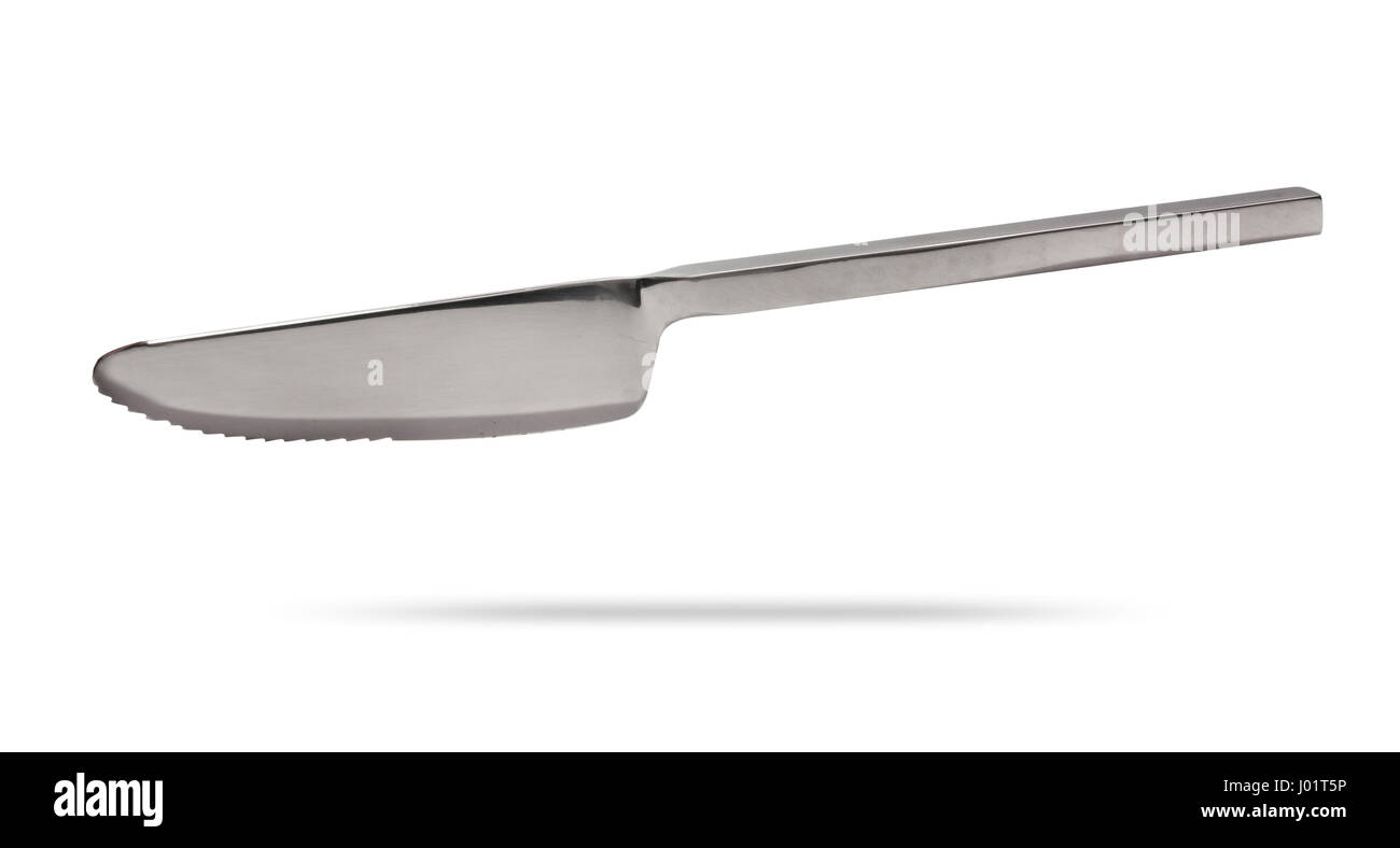 steel metal table knife isolated over white background Stock Photo - Alamy