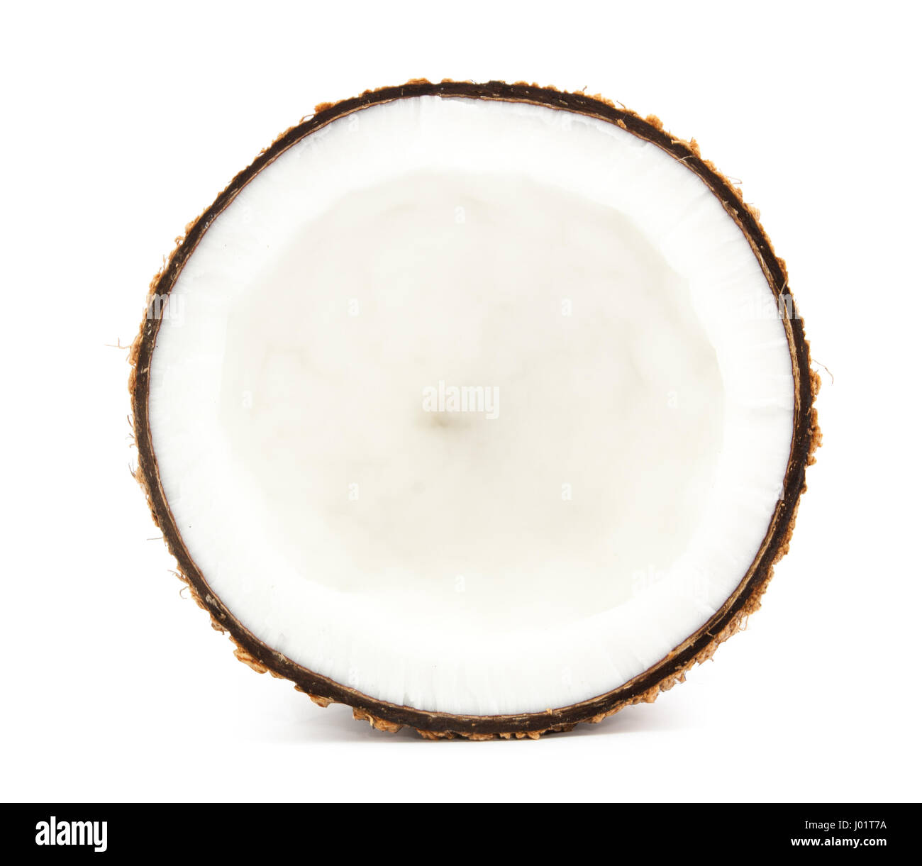half coconut isolated on white background Stock Photo - Alamy