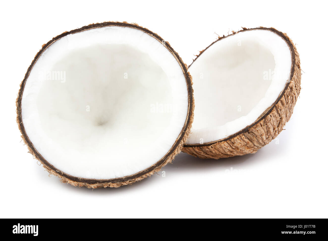 half coconut isolated on white background Stock Photo - Alamy