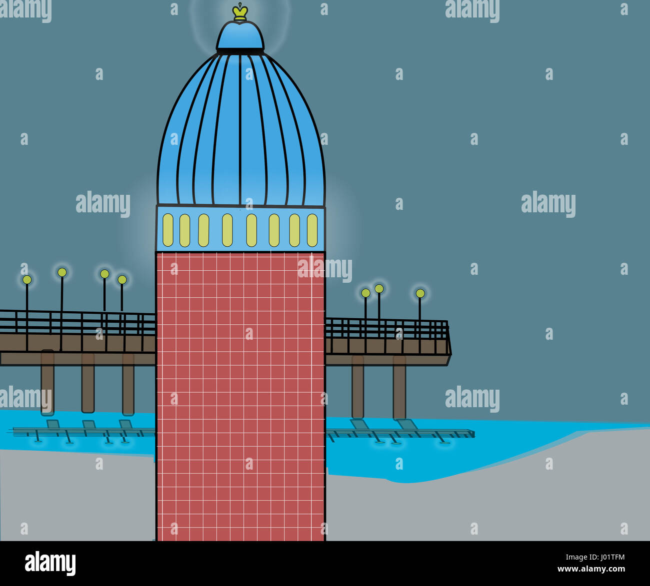 Light Tower A lighthouse with an urban style design Stock Photo - Alamy
