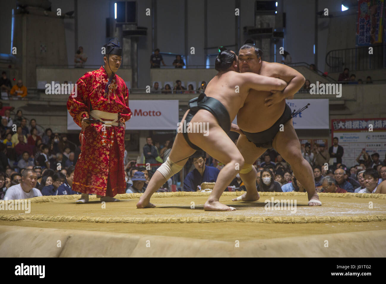 Sumo wrestling tournament held in Okinawa, Japan Stock Photo - Alamy