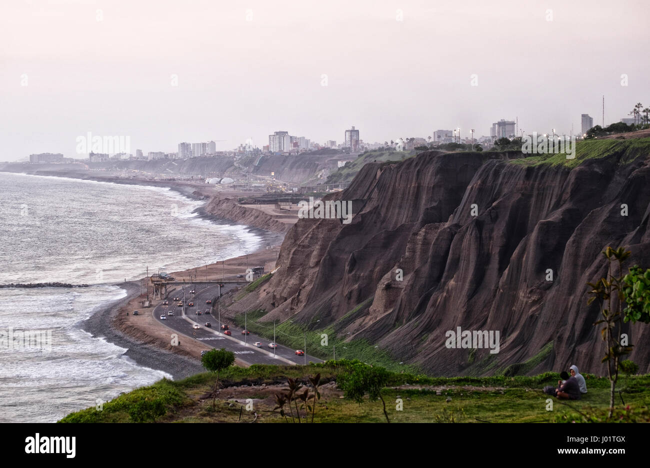 Panoramic view of Lima´s Bay Stock Photo - Alamy