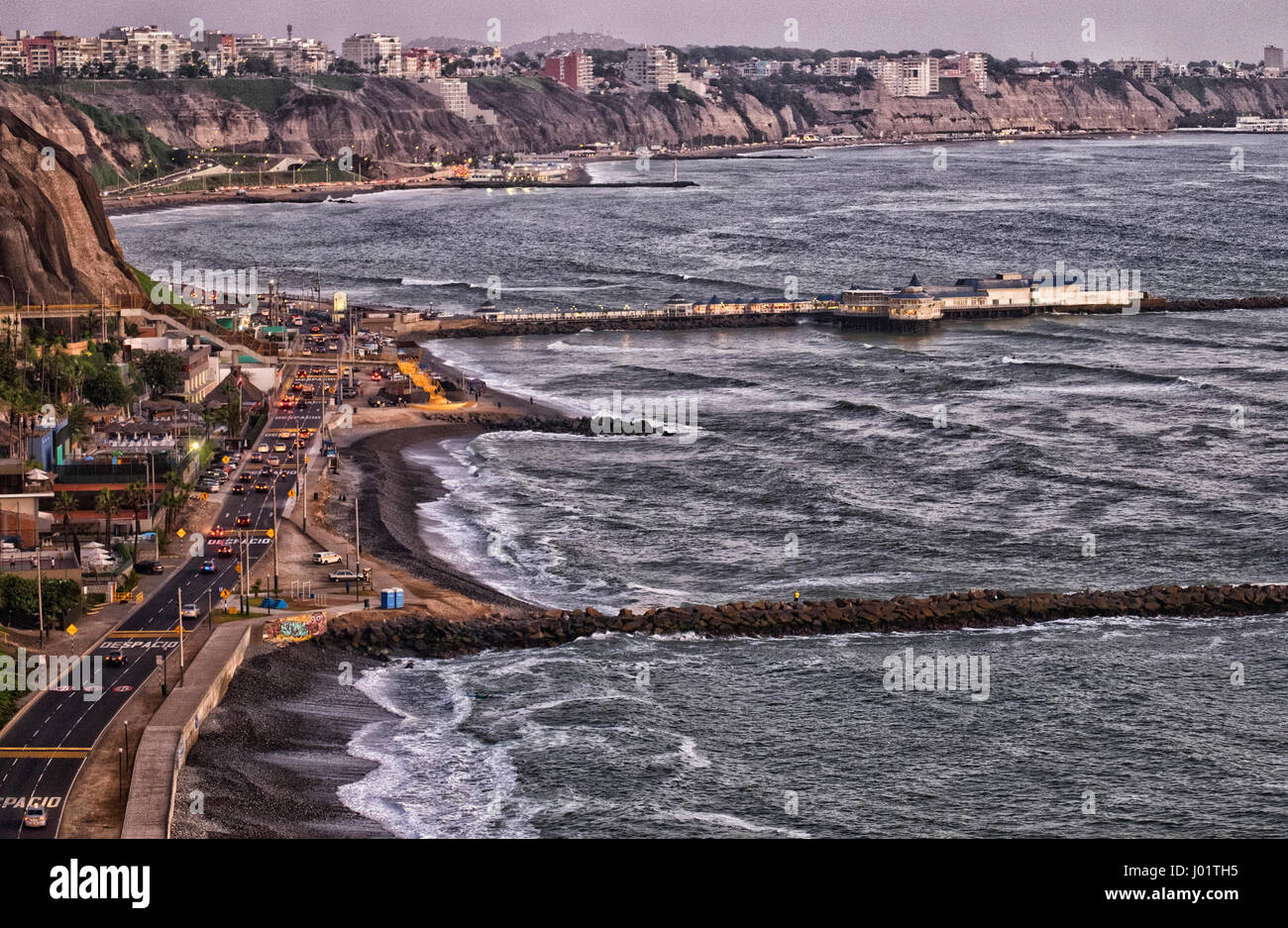 Panoramic view of Lima's Bay Stock Photo - Alamy
