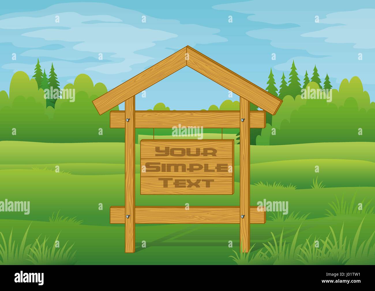 Spring in deciduous forest Stock Vector Images - Alamy