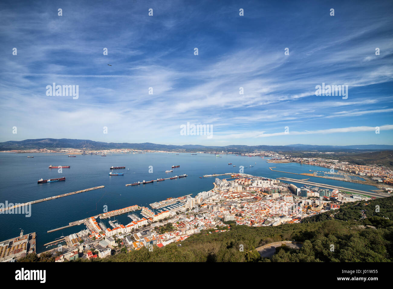 Aerial view of gibraltar hi-res stock photography and images - Alamy