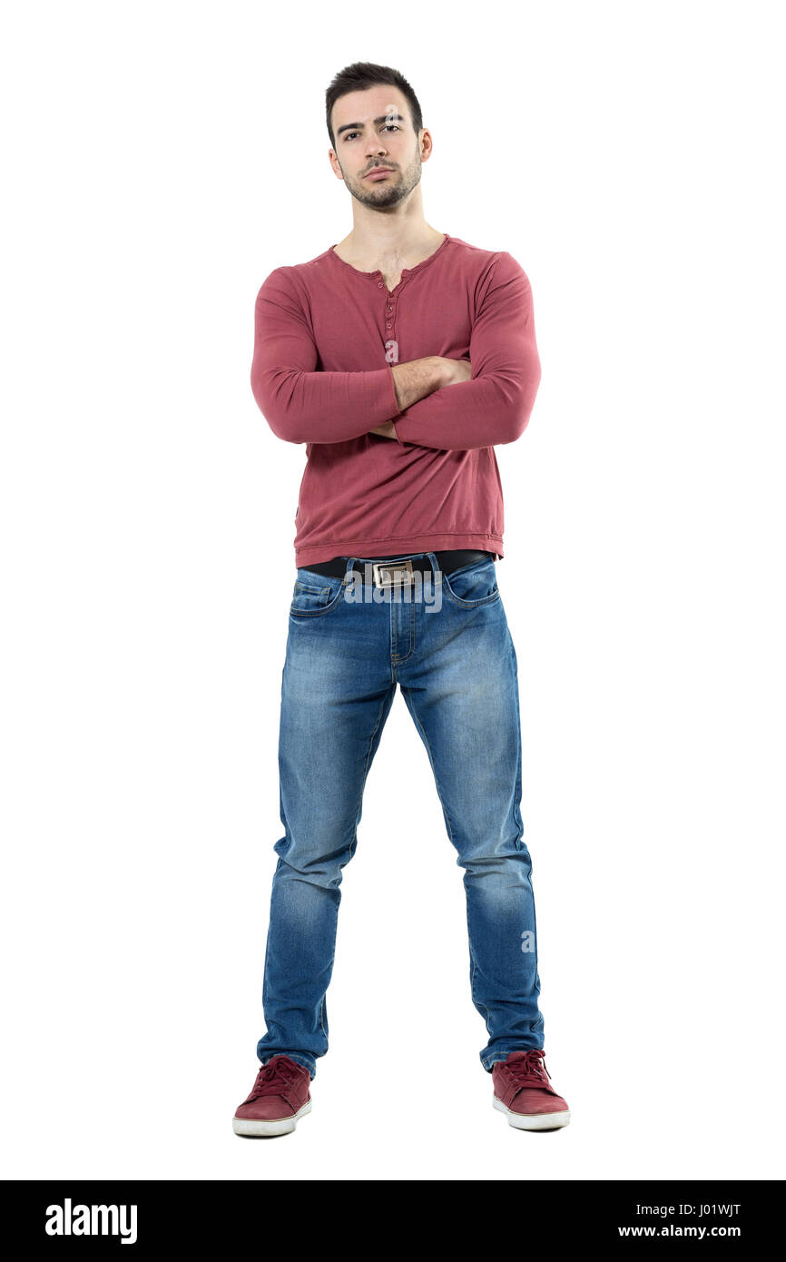 Defensive arms crossed Cut Out Stock Images & Pictures - Alamy