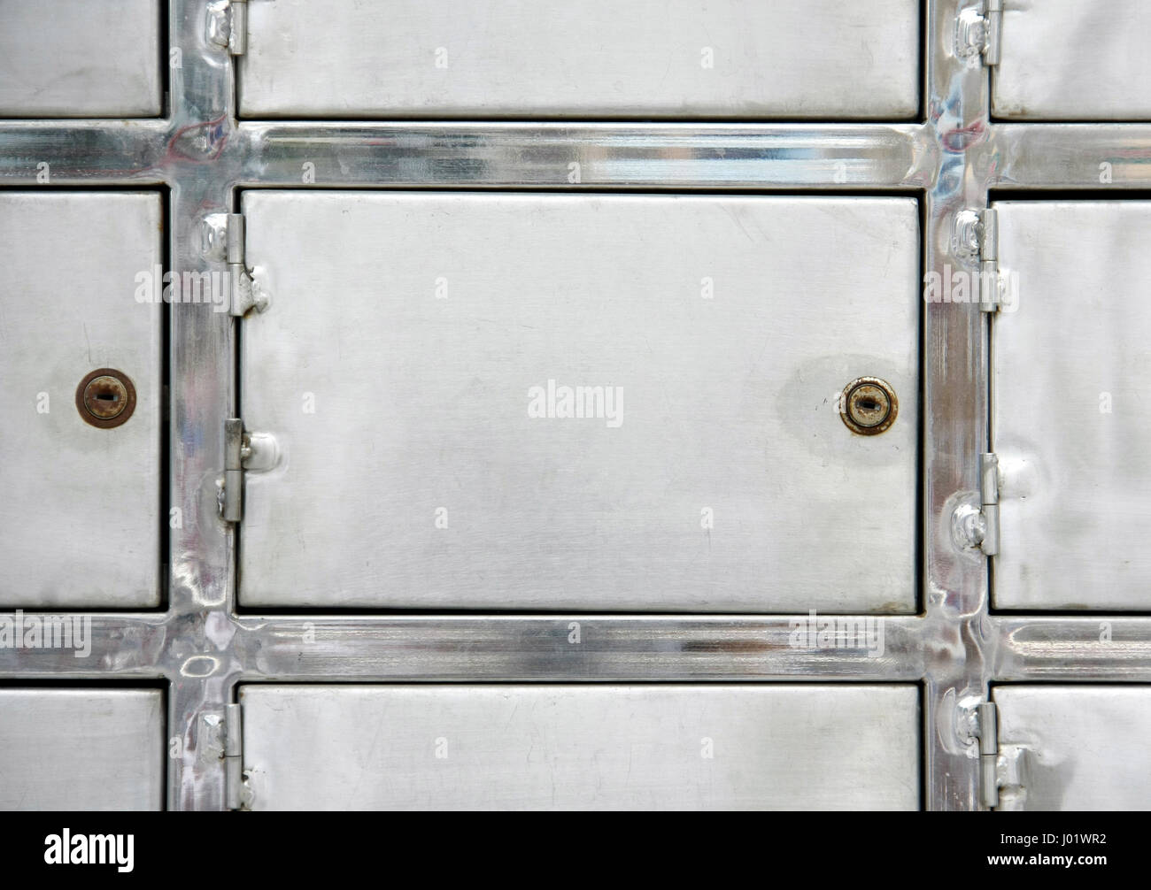 square of stainless steel lockers for safe and valuable thing Stock ...
