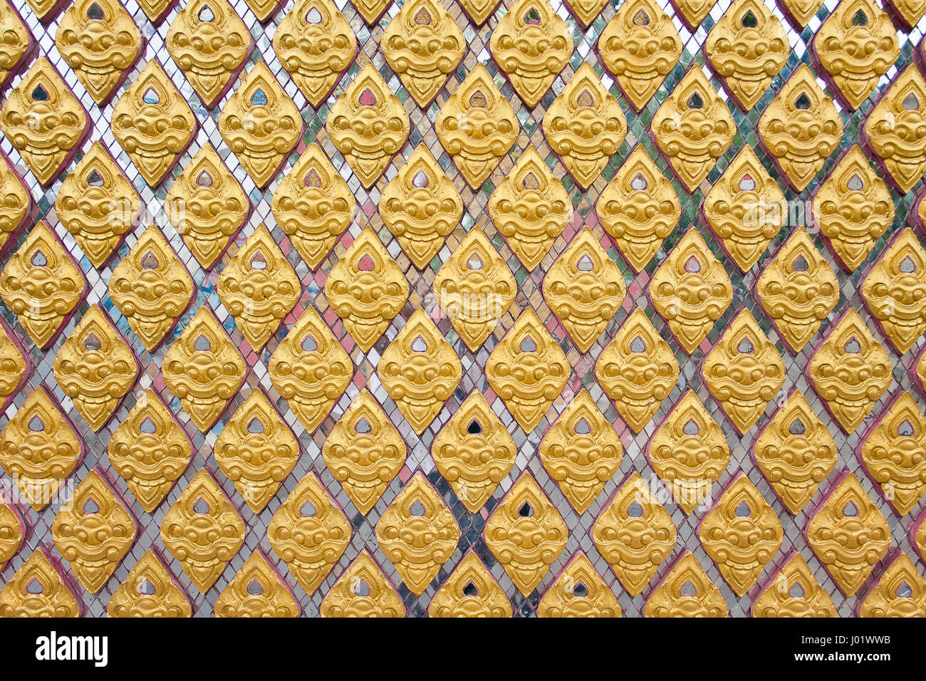 Thai pattern texture in Thai temple Stock Photo - Alamy