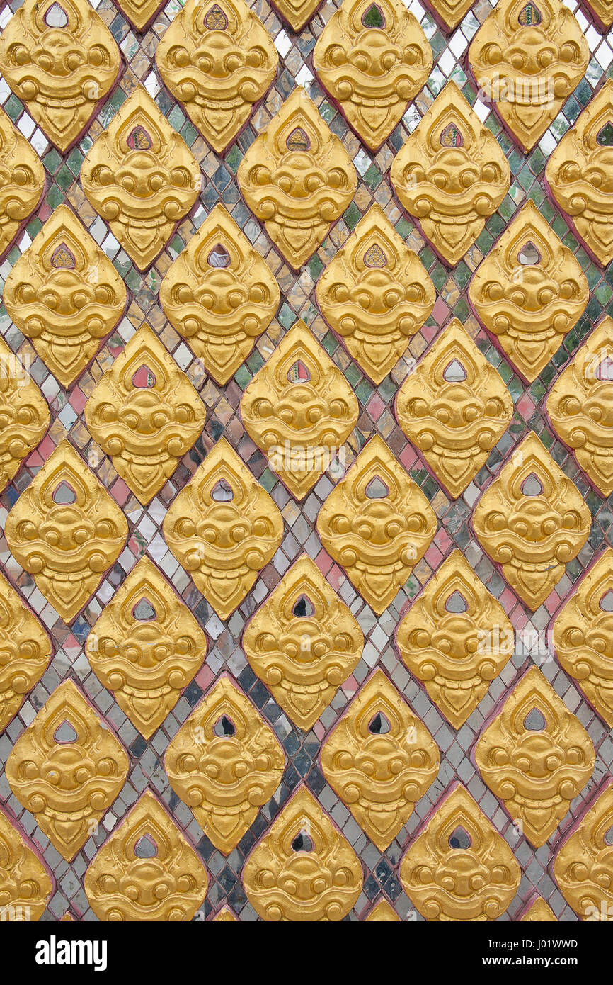 Thai pattern texture in Thai temple Stock Photo - Alamy