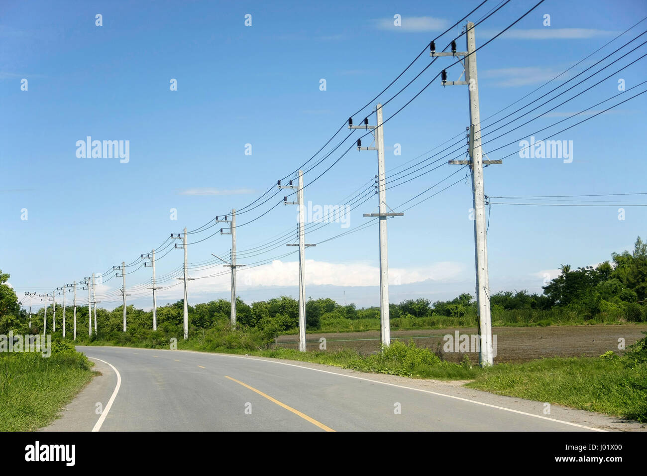 Pole on road side hi-res stock photography and images - Alamy
