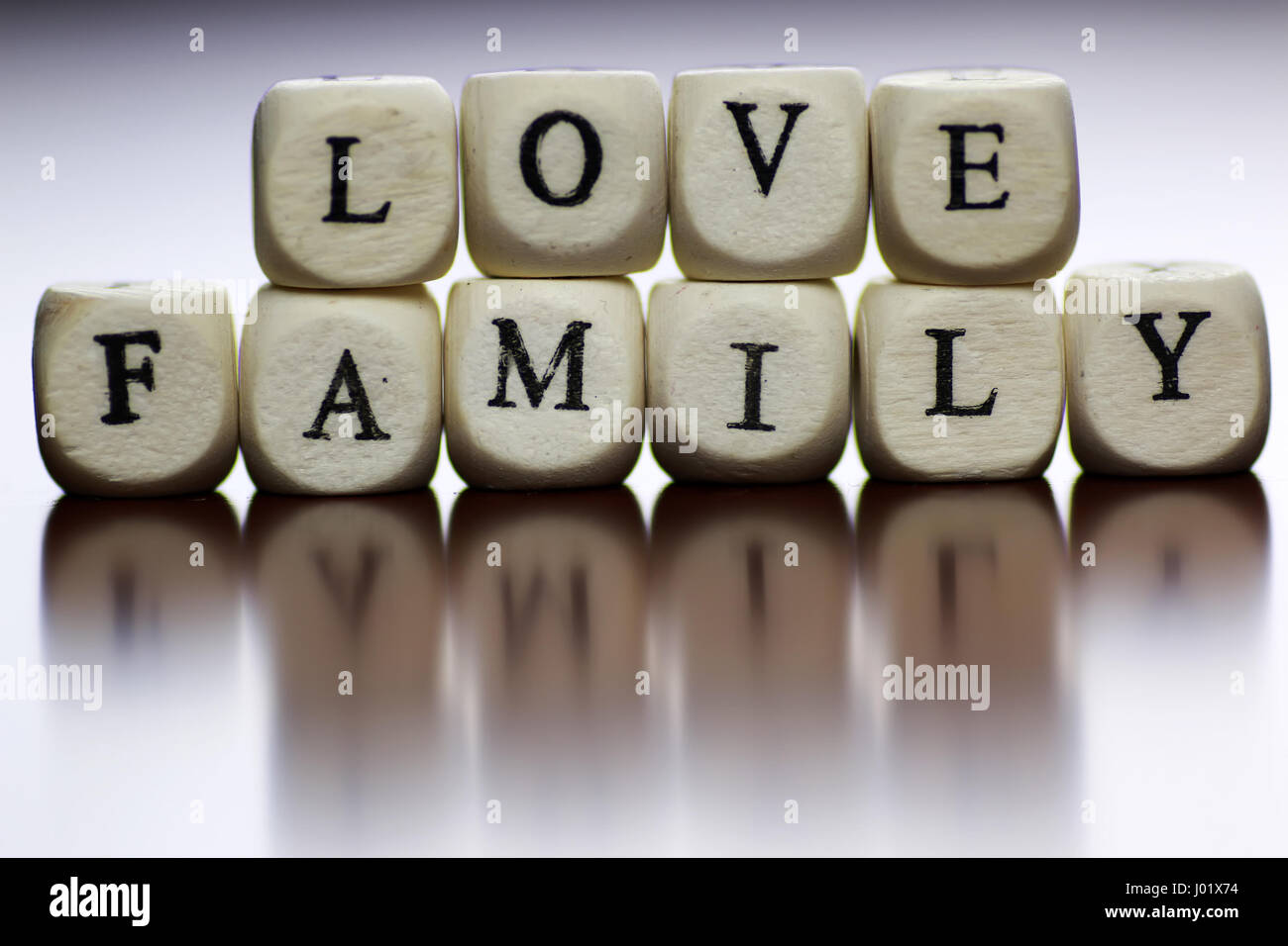 text family letter cube Stock Photo - Alamy