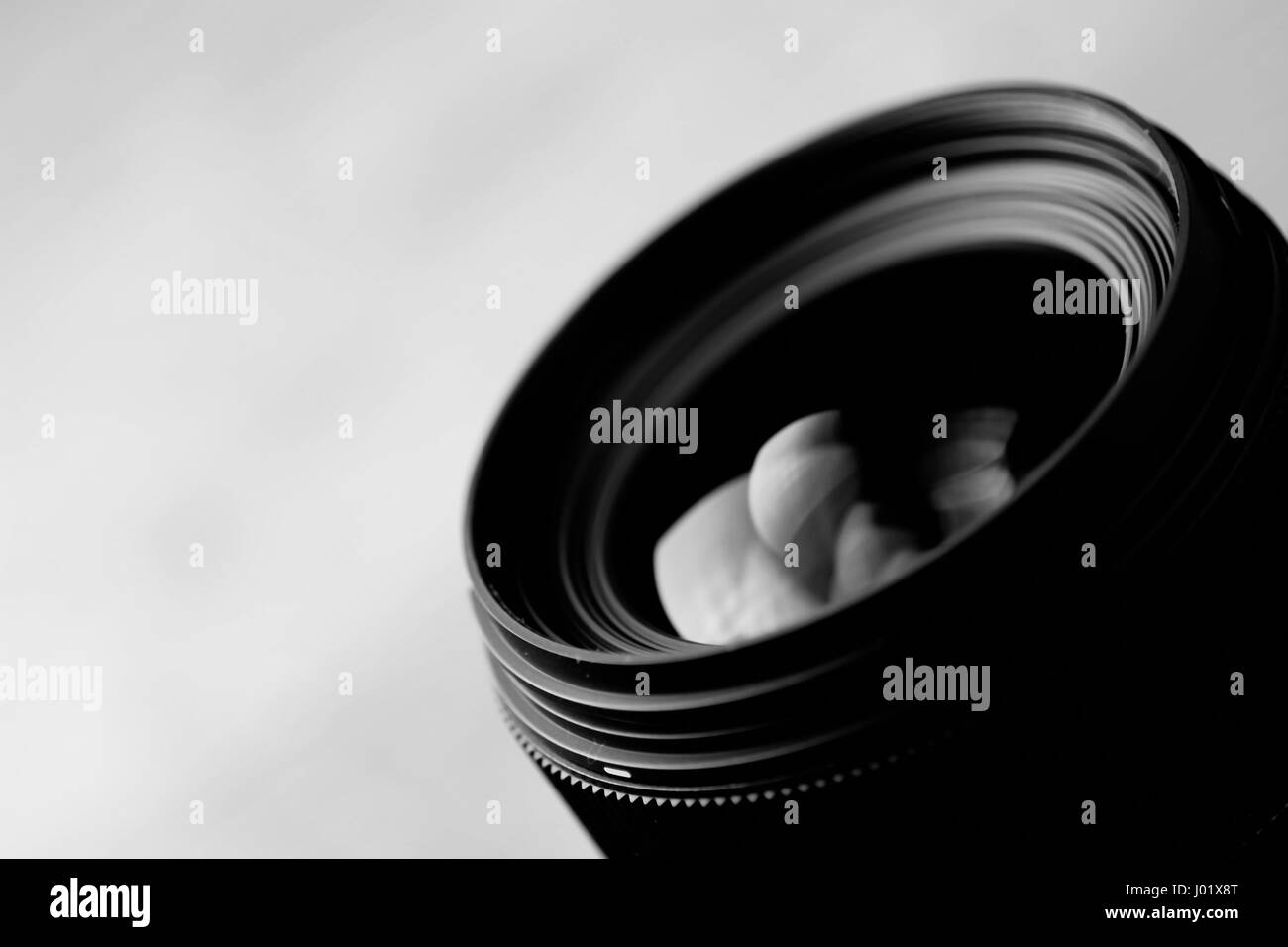 lens reflection black and white photo Stock Photo - Alamy