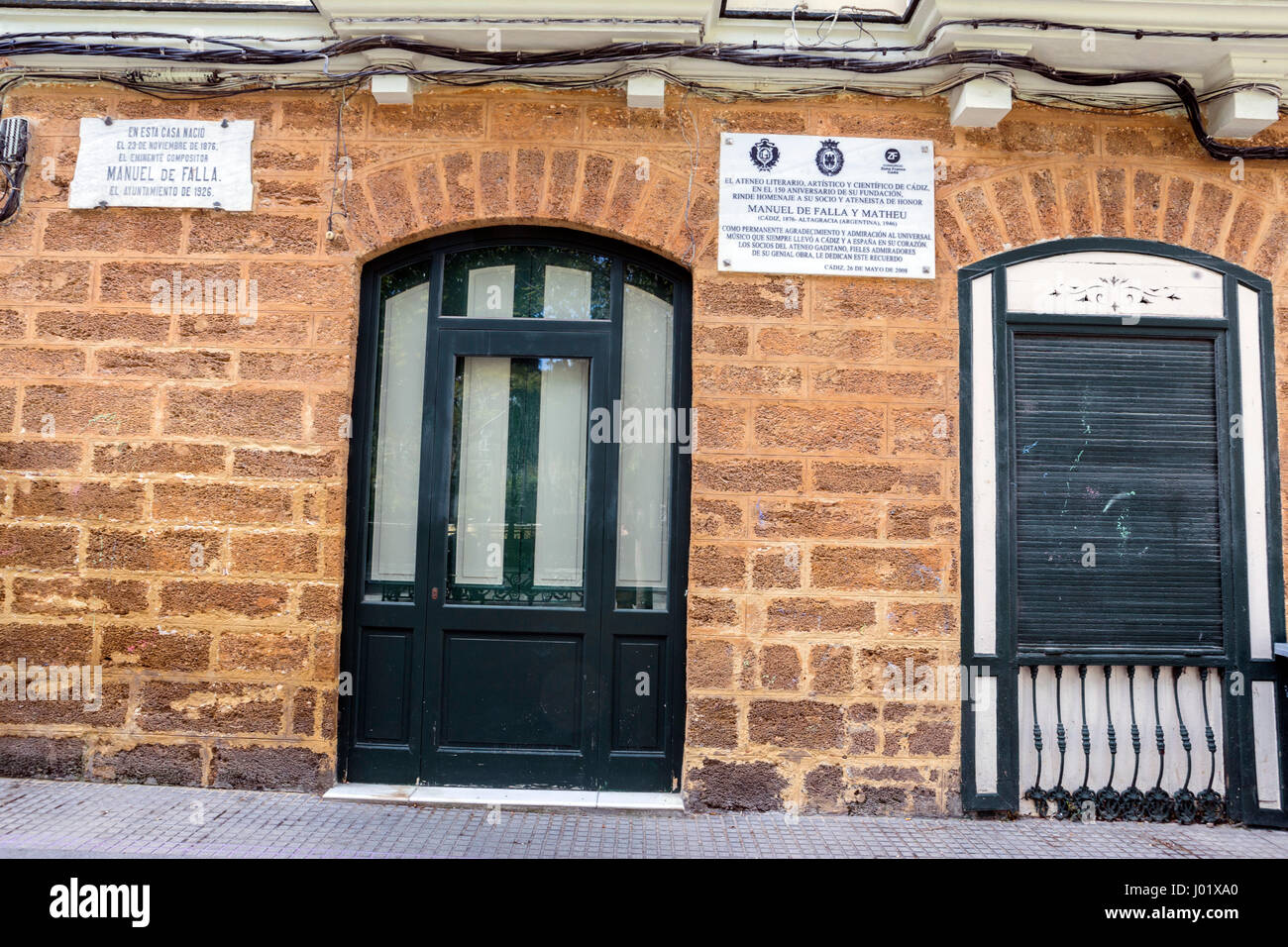 Cadiz Spain- April 1: House where born the Spanish composer Manuel de ...