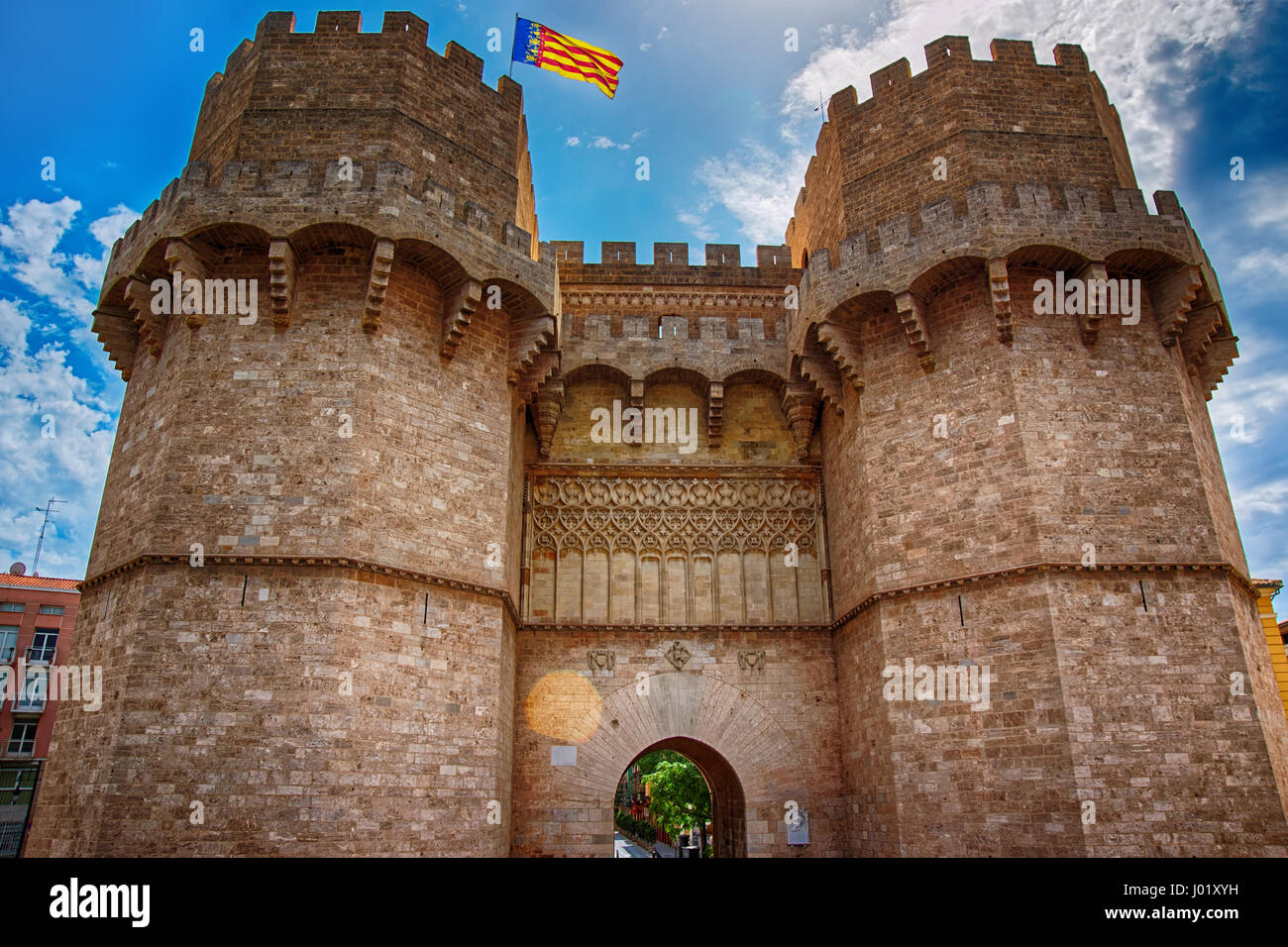 Serrano Towers in Valencia, Spain Stock Photo - Alamy