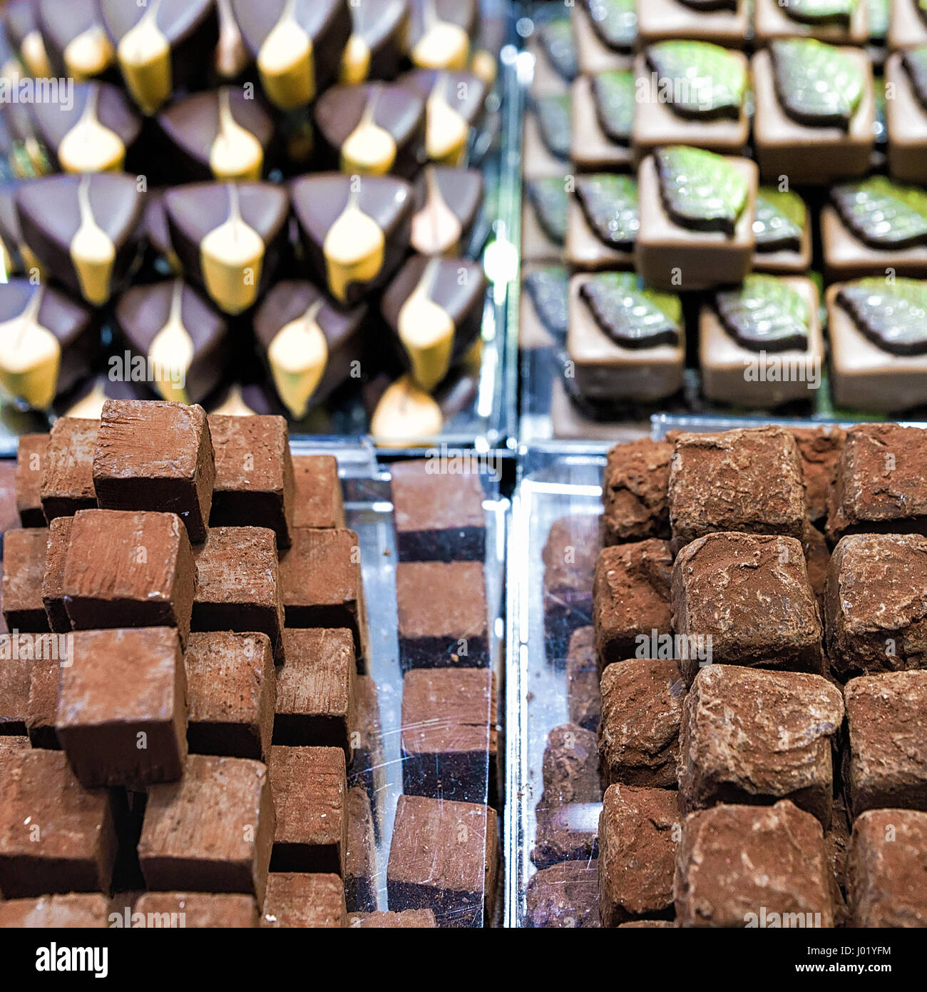 Mix of Swiss chocolate sweets Stock Photo - Alamy