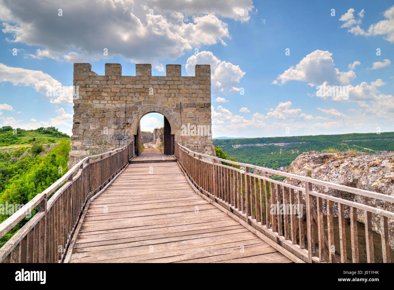 Wooden Bridge Entrance Old Medieval High Resolution Stock Photography ...