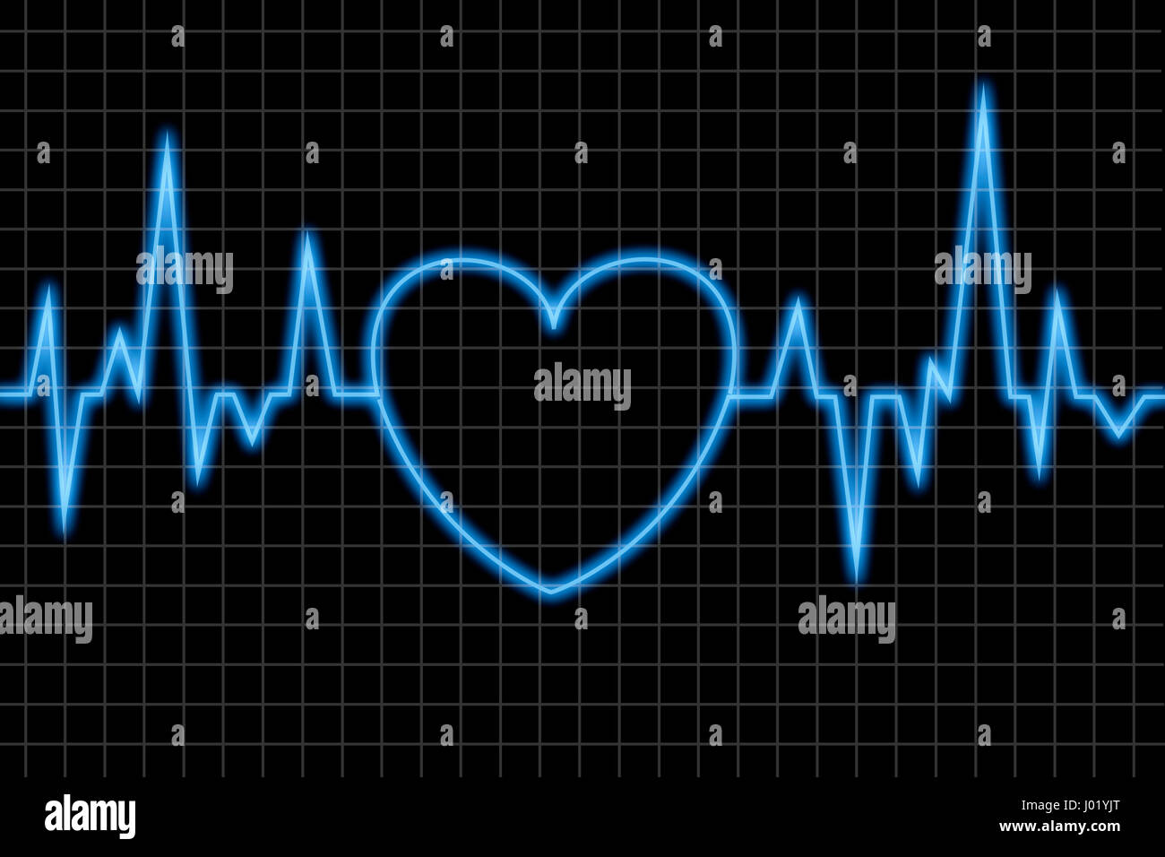 Electrocardiogram with love Stock Photo - Alamy