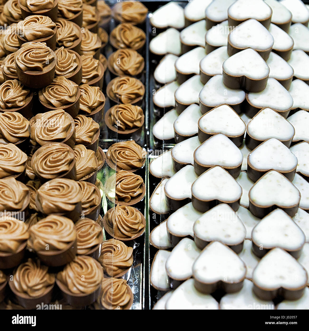 Selection of Swiss chocolate praline sweets Stock Photo - Alamy
