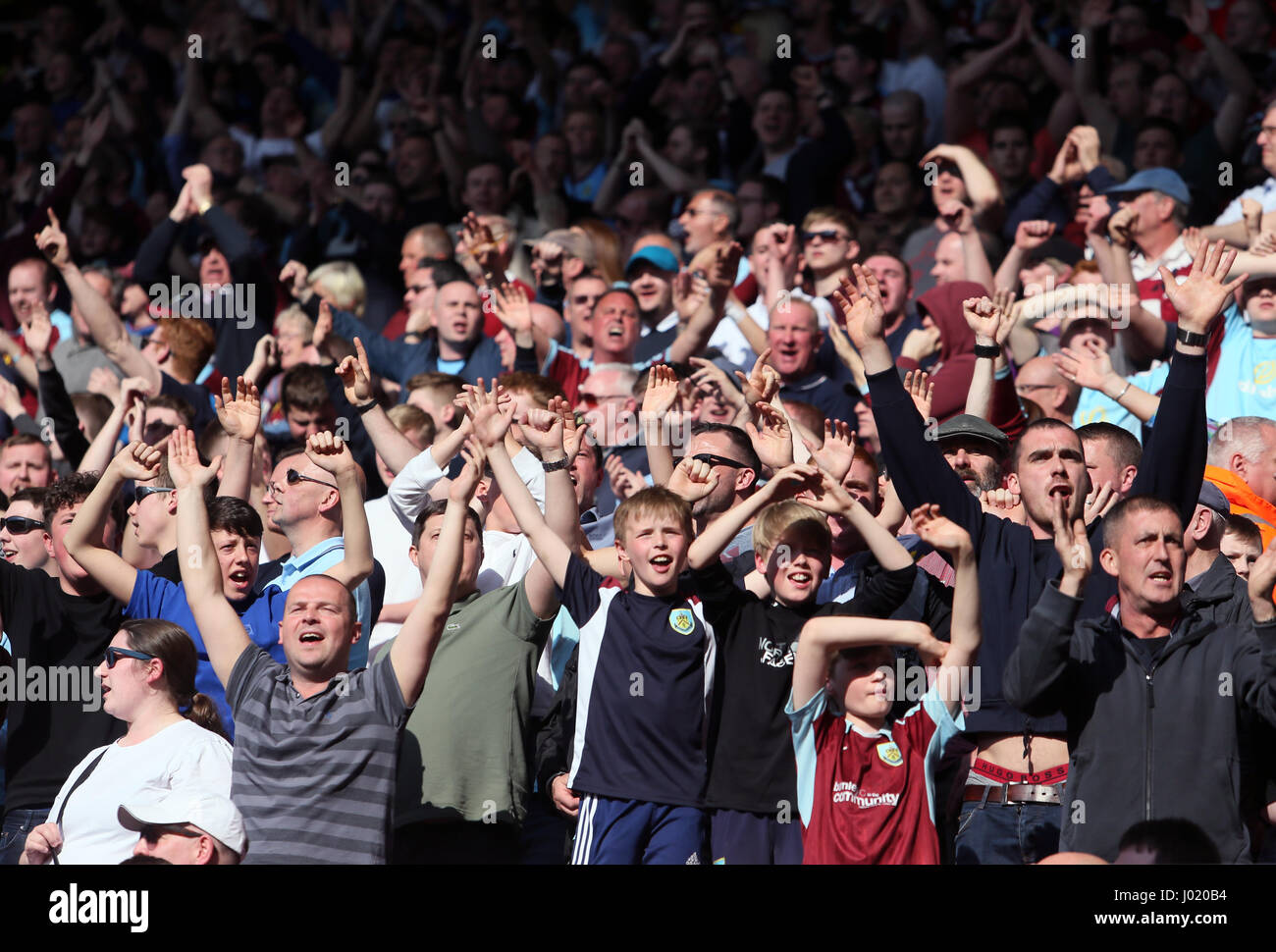 Burnley fans in the stands during the Premier League match at the ...