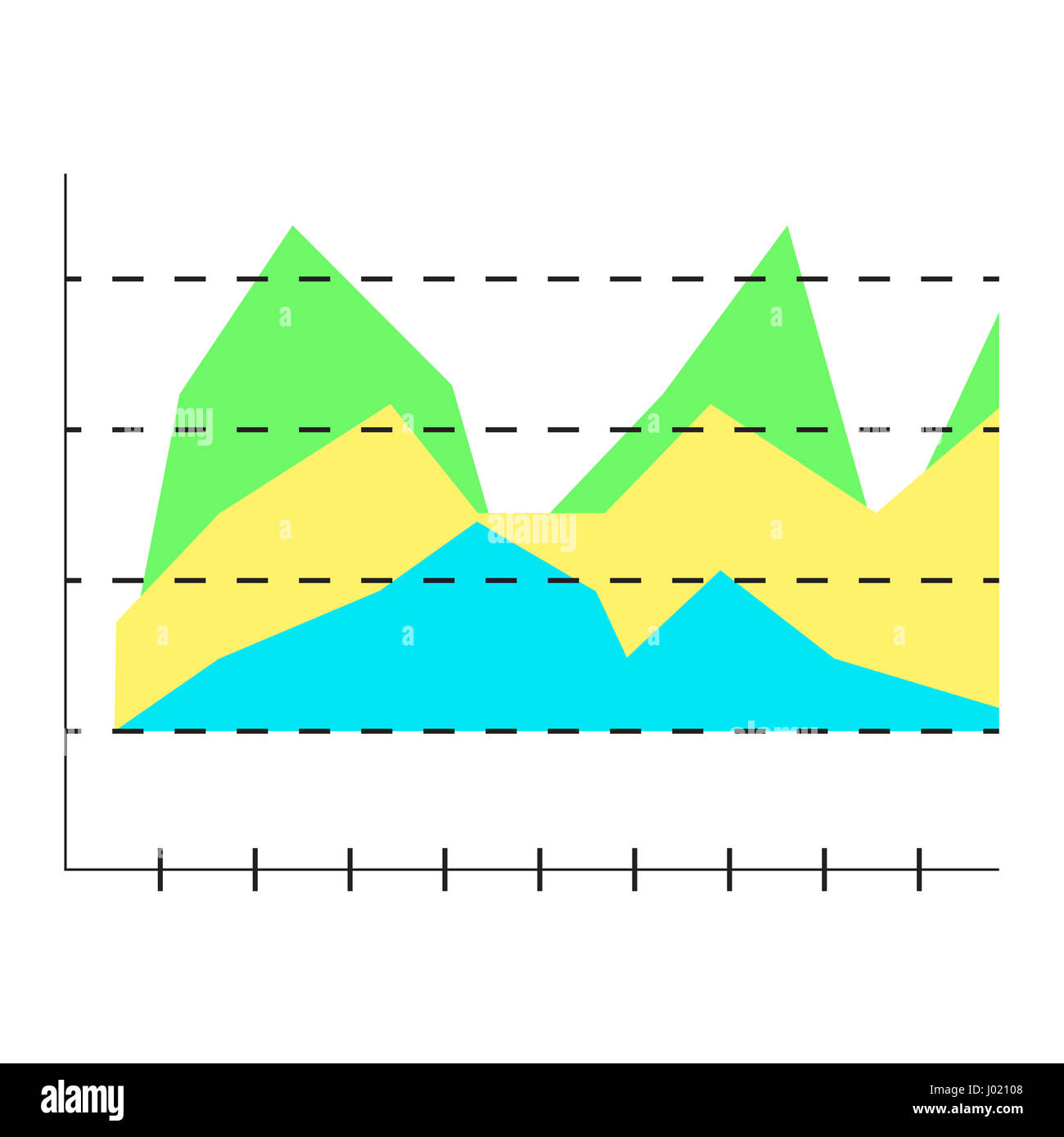 Layer chart vector. Business graph layer graphic illustration Stock ...