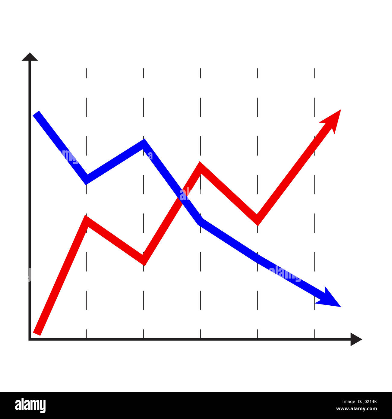 Rise and fall chart. Statistic chart and diagram element, vector ...
