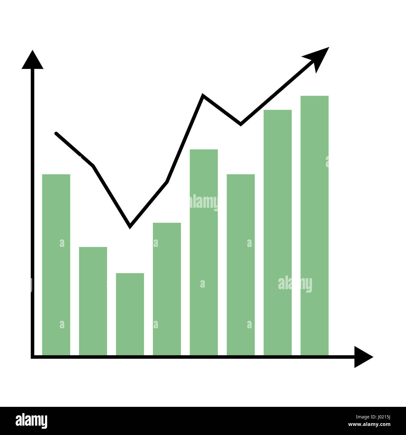 Template growth chart. Data infomation graph, infochart report, vector ...