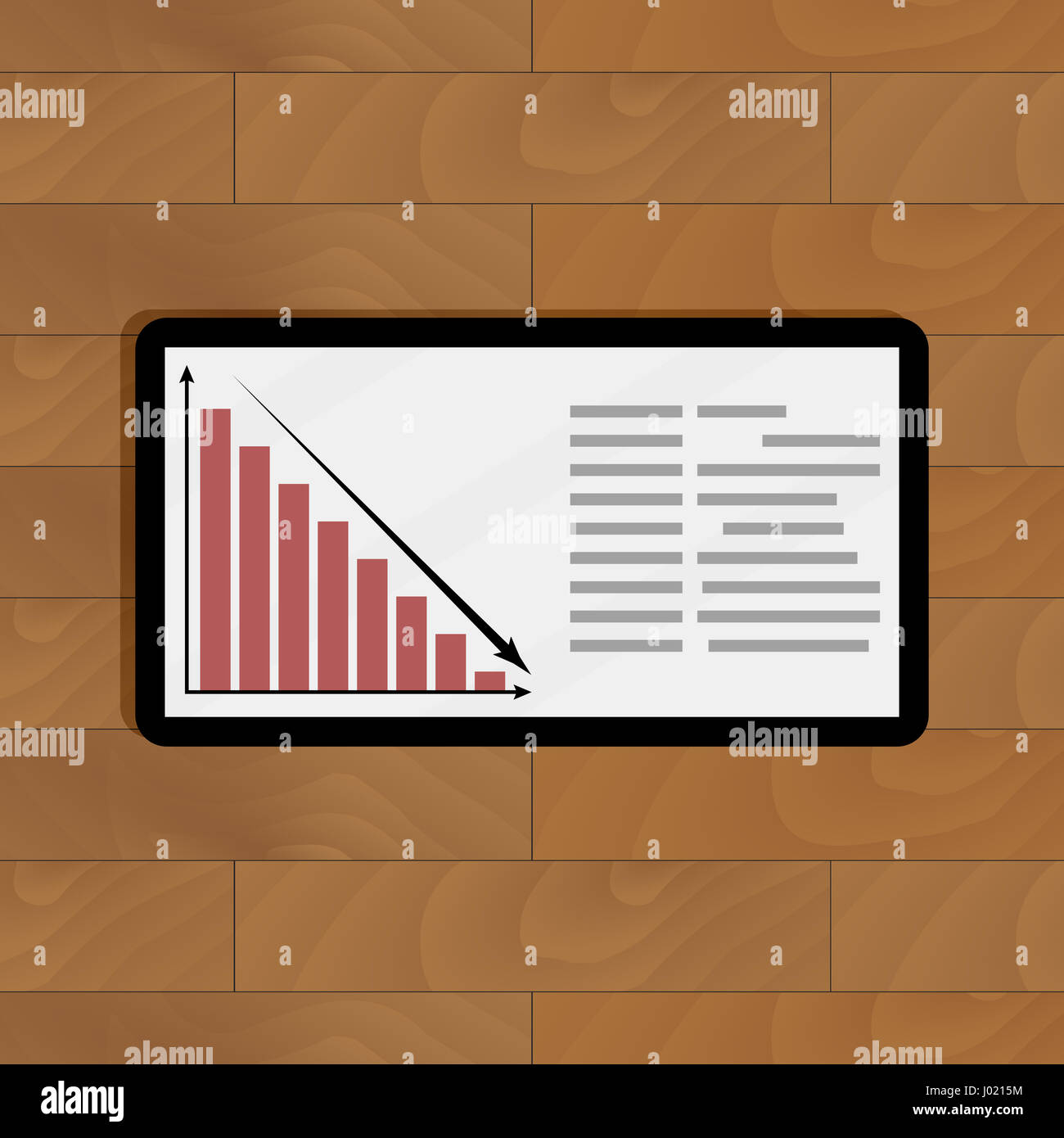 Crisis, financial decline. Information and infochart, annual decline ...