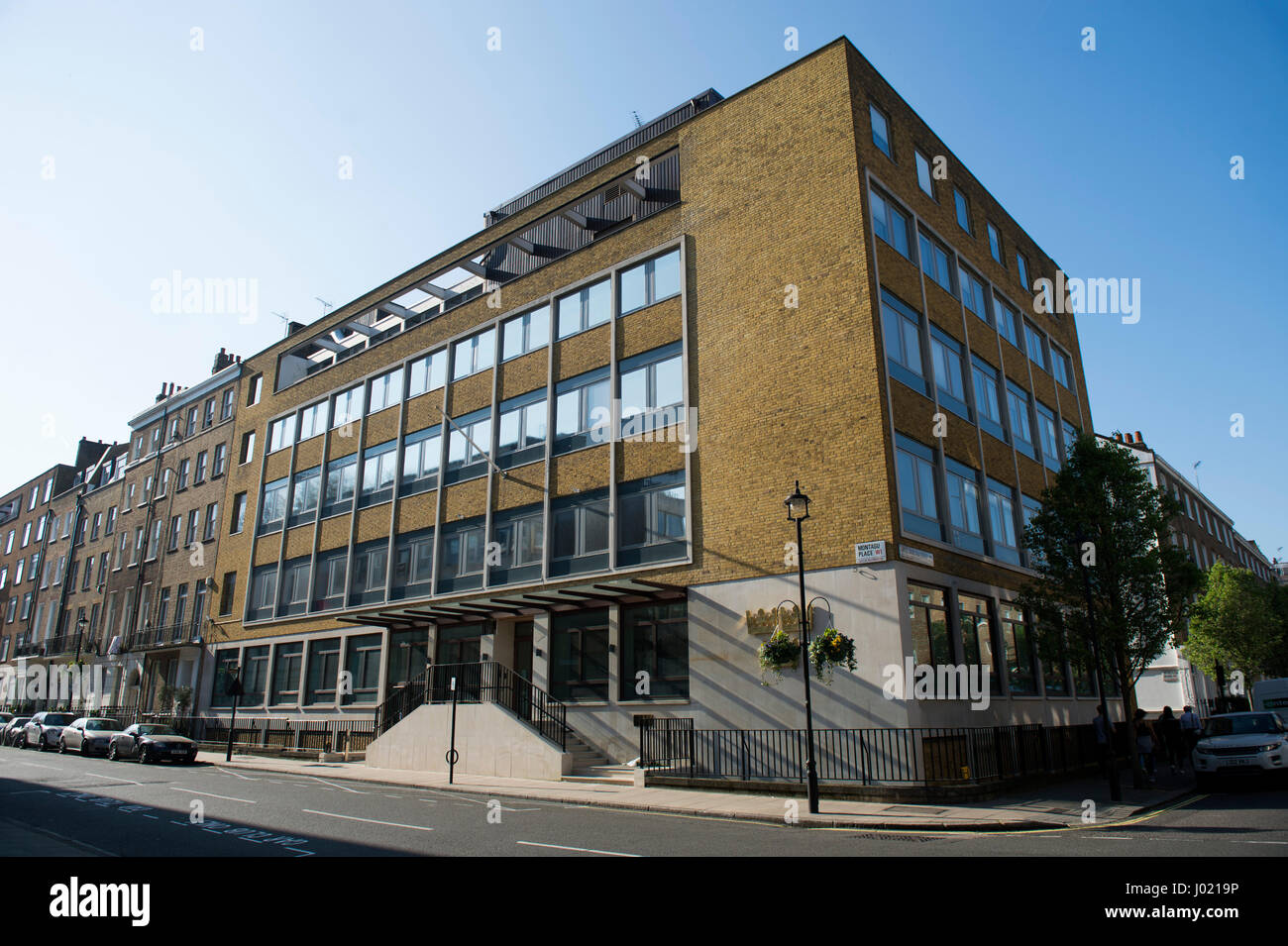 General view of the Embassy of Sweden in Montagu Place, London, where ...