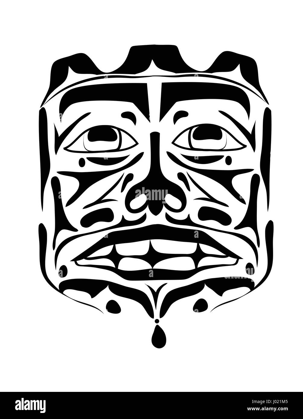Face symbol north american Black and White Stock Photos & Images - Alamy