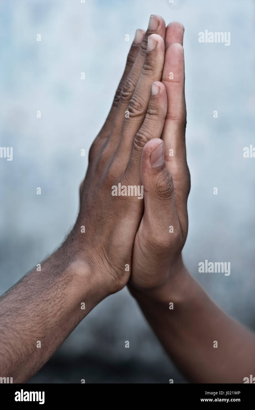 Outstretched palm up hand spiritual hi-res stock photography and images ...