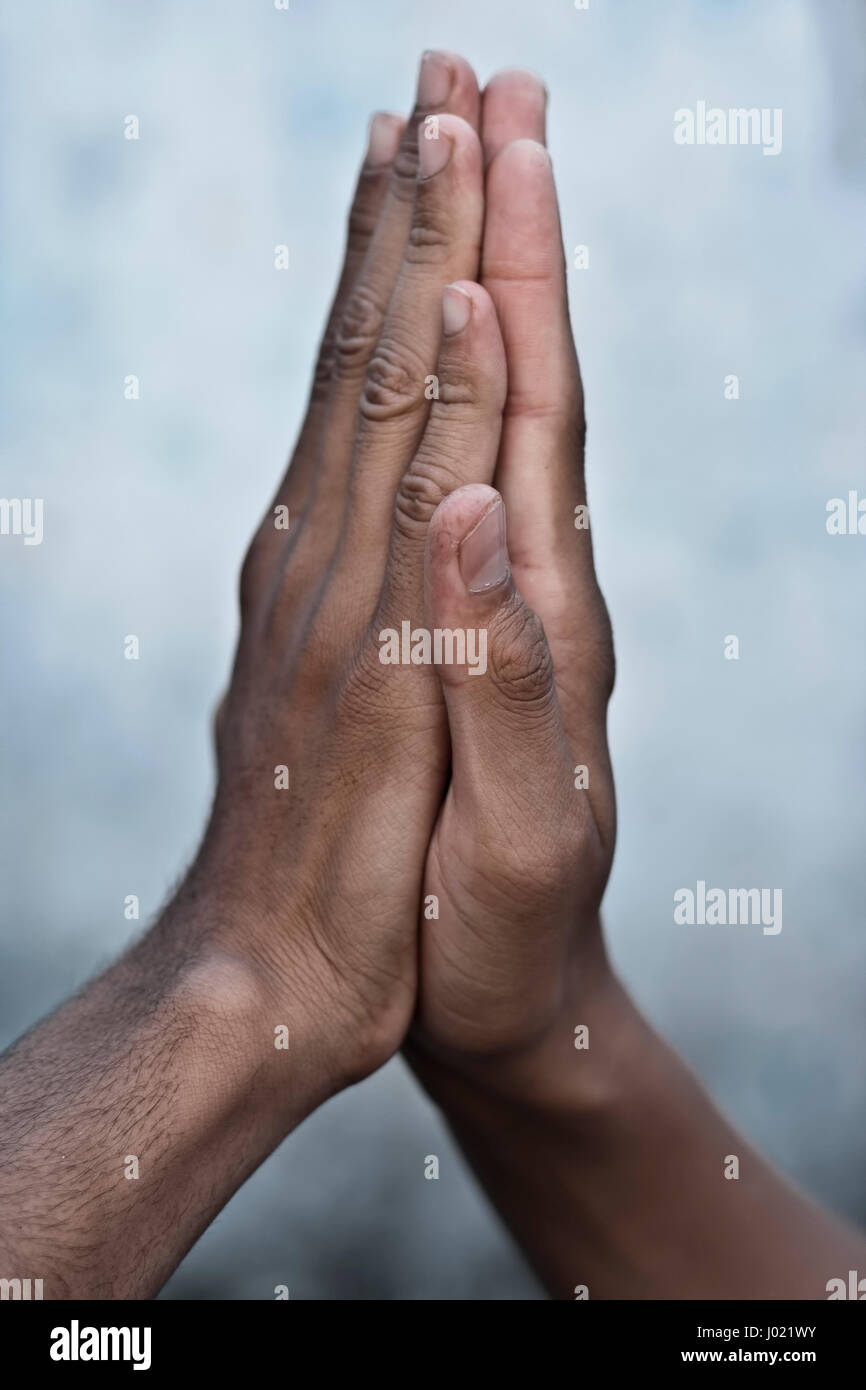 Outstretched palm up hand spiritual hi-res stock photography and images ...