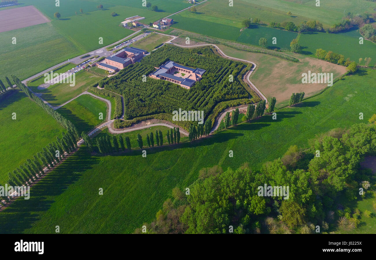 Aerial view on Maze of Masone, Franco Maria Ricci's Masone Labyrinth in ...