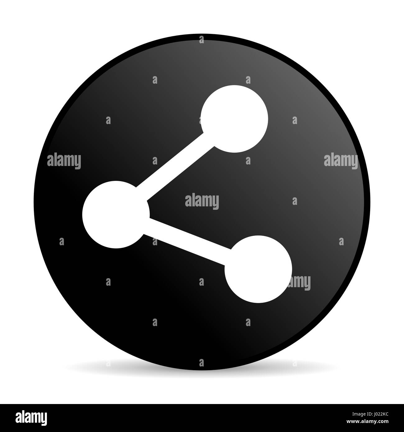 Share black color web design round internet icon on white background ...