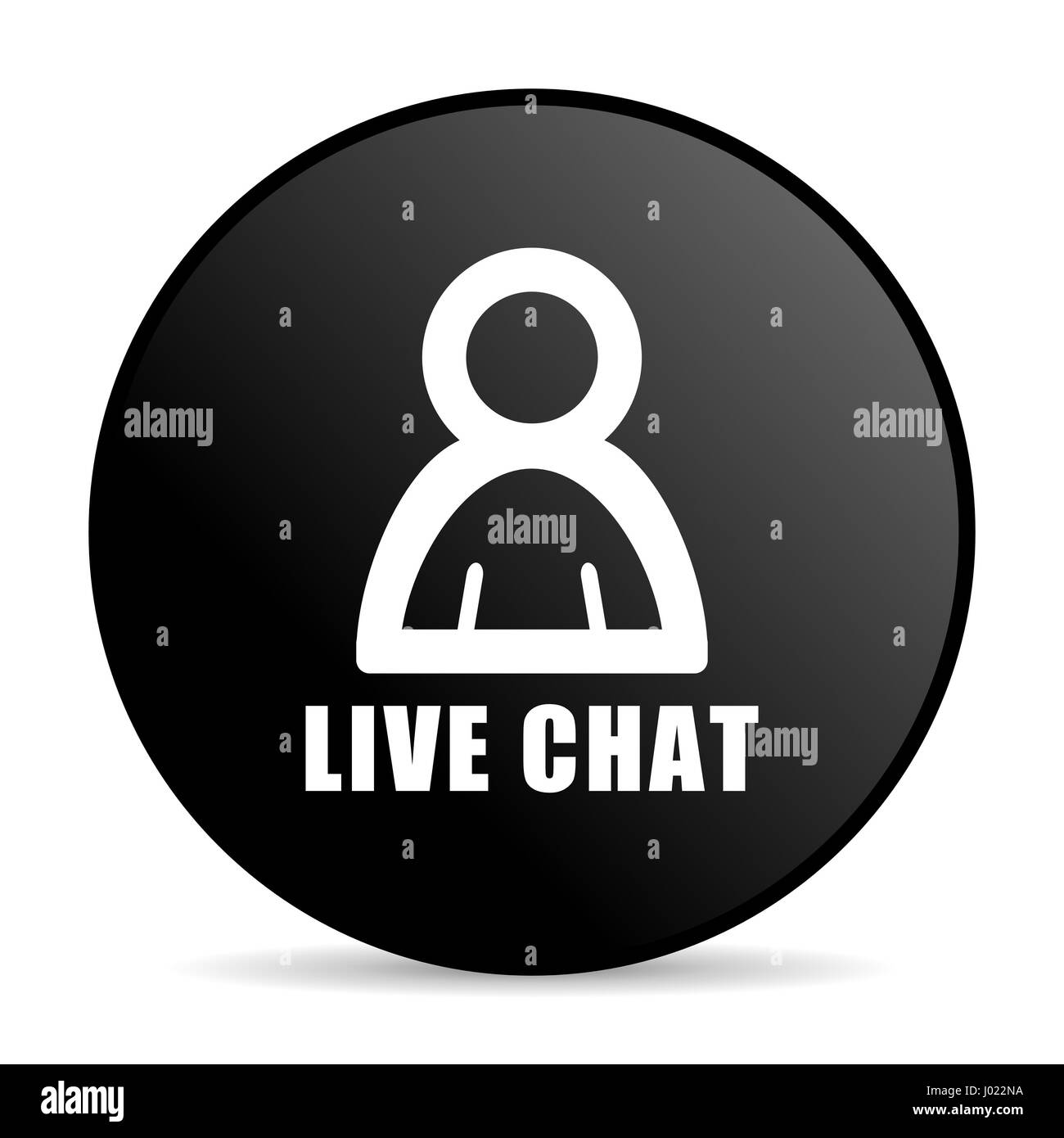 Live chat icon black website hi-res stock photography and images - Alamy
