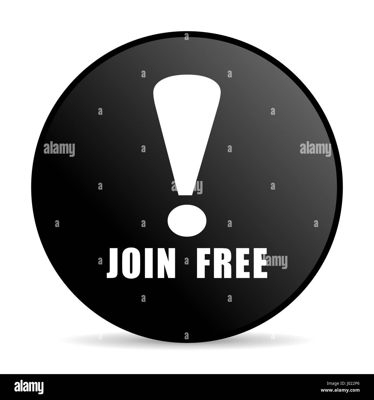 Join free black color web design round internet icon on white ...