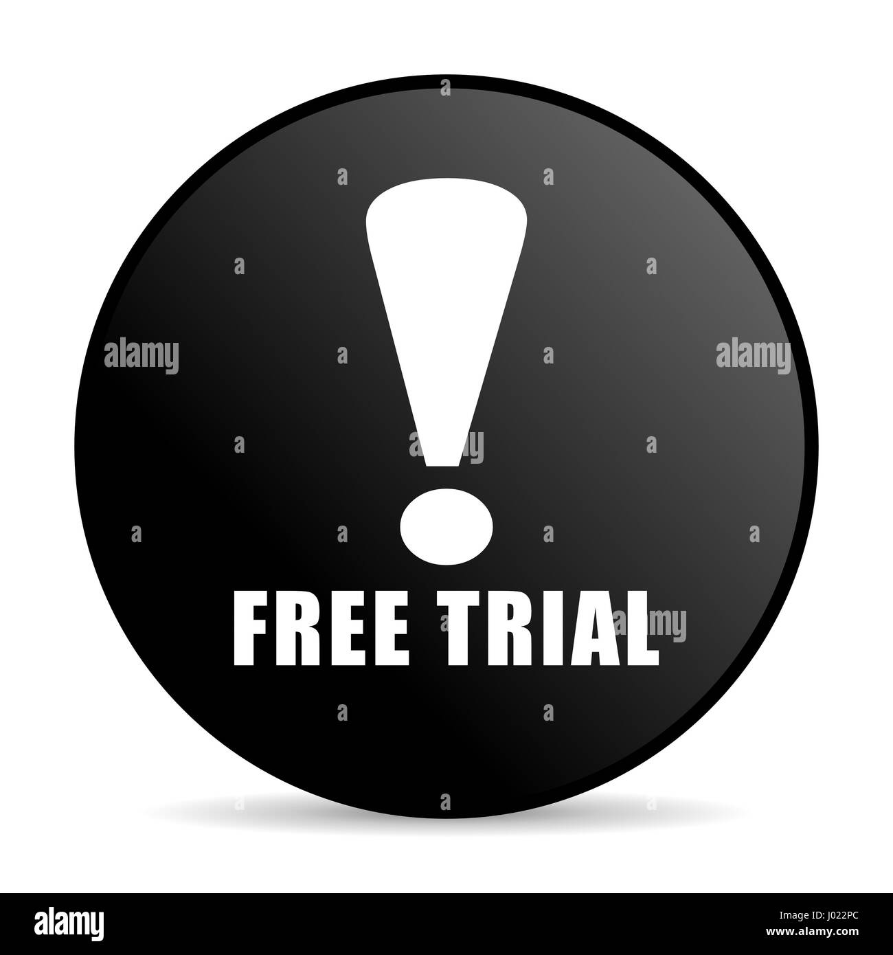 Free trial black color web design round internet icon on white ...