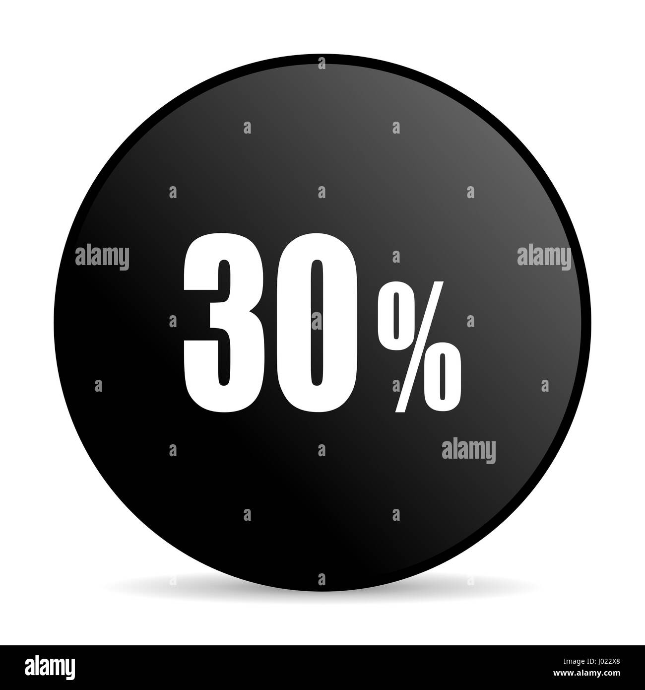 Black number 30 on white circle Black and White Stock Photos & Images ...