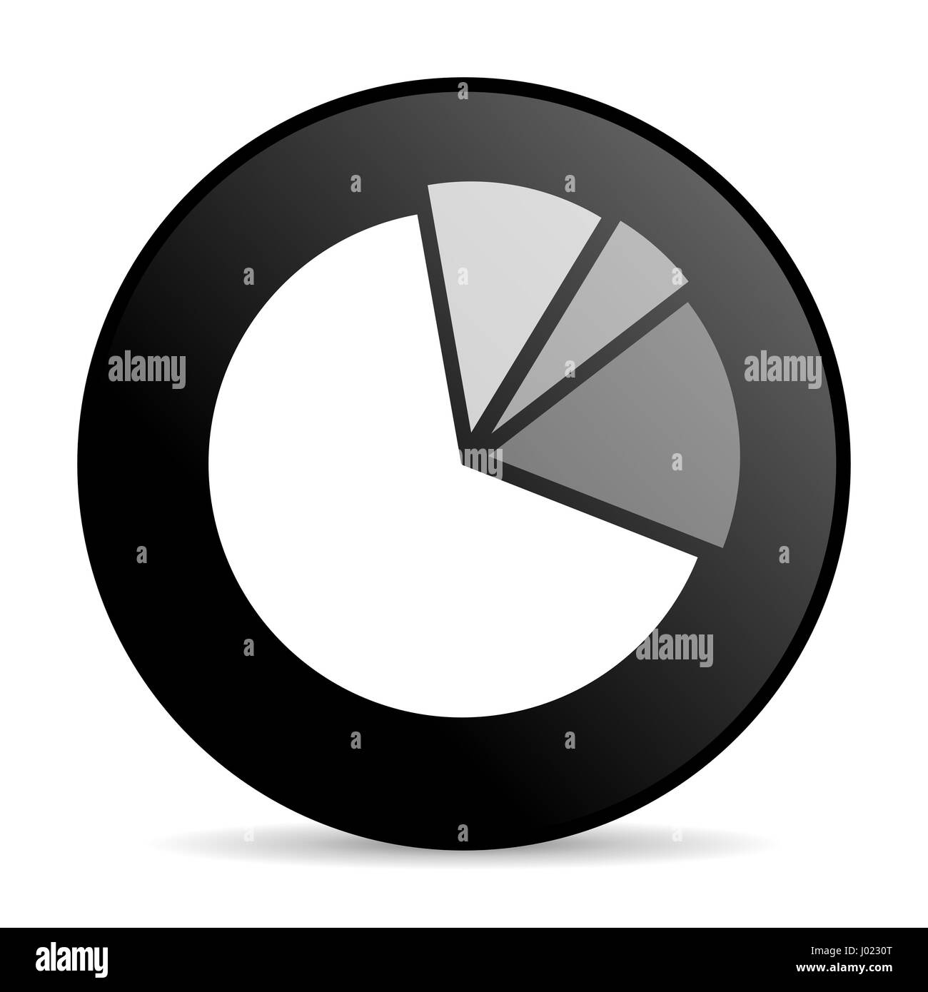 Diagram black color web design round internet icon on white background ...