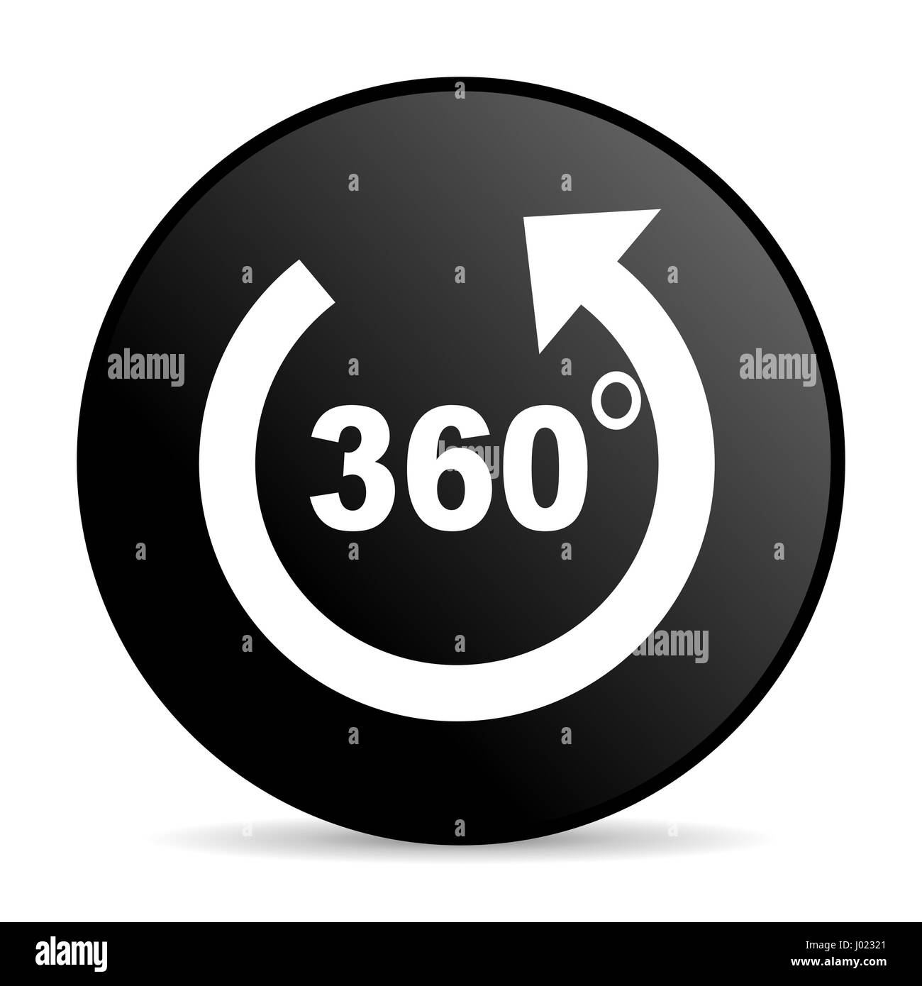 Panorama black color web design round internet icon on white background ...