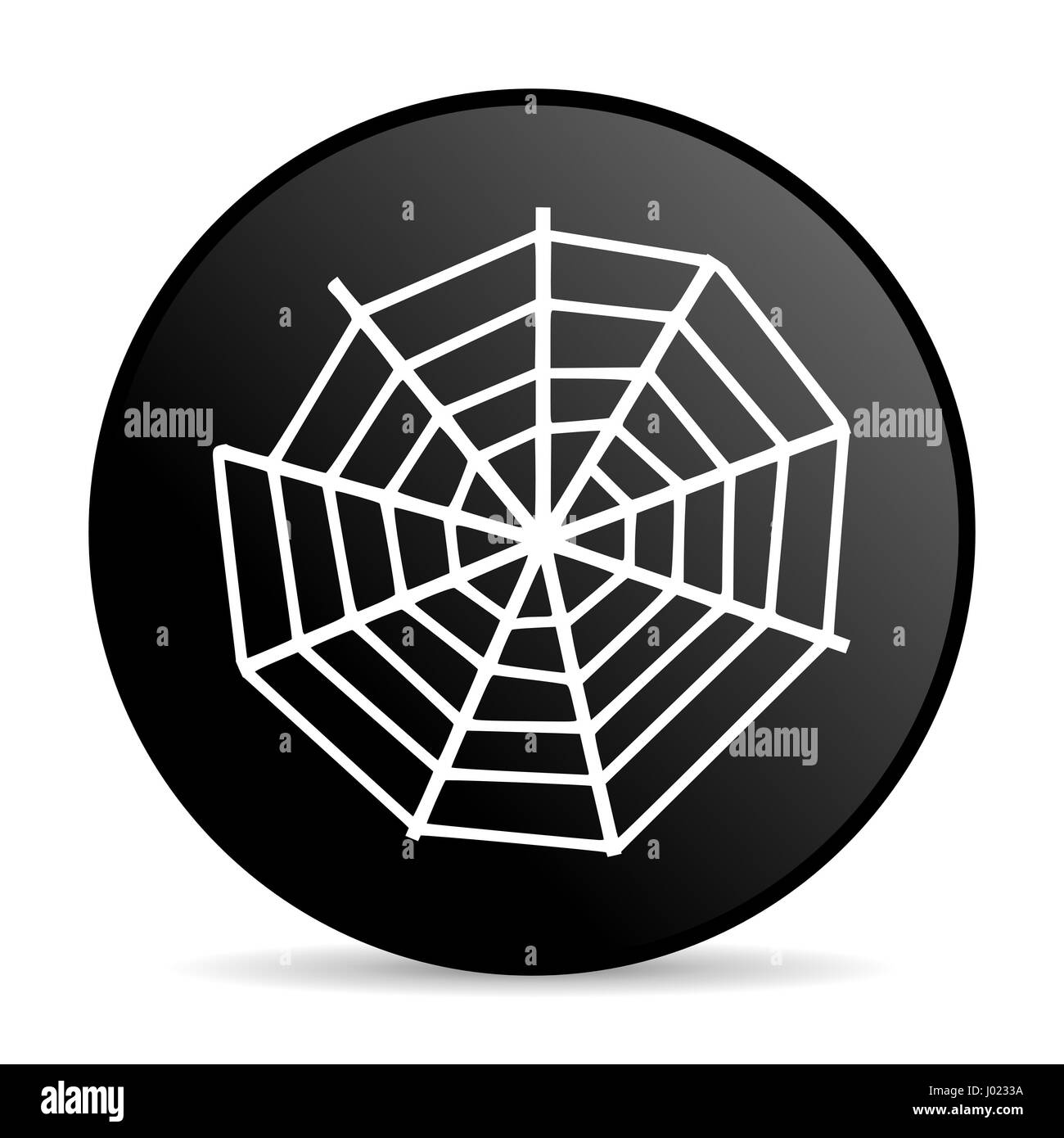 Spider web black color web design round internet icon on white ...
