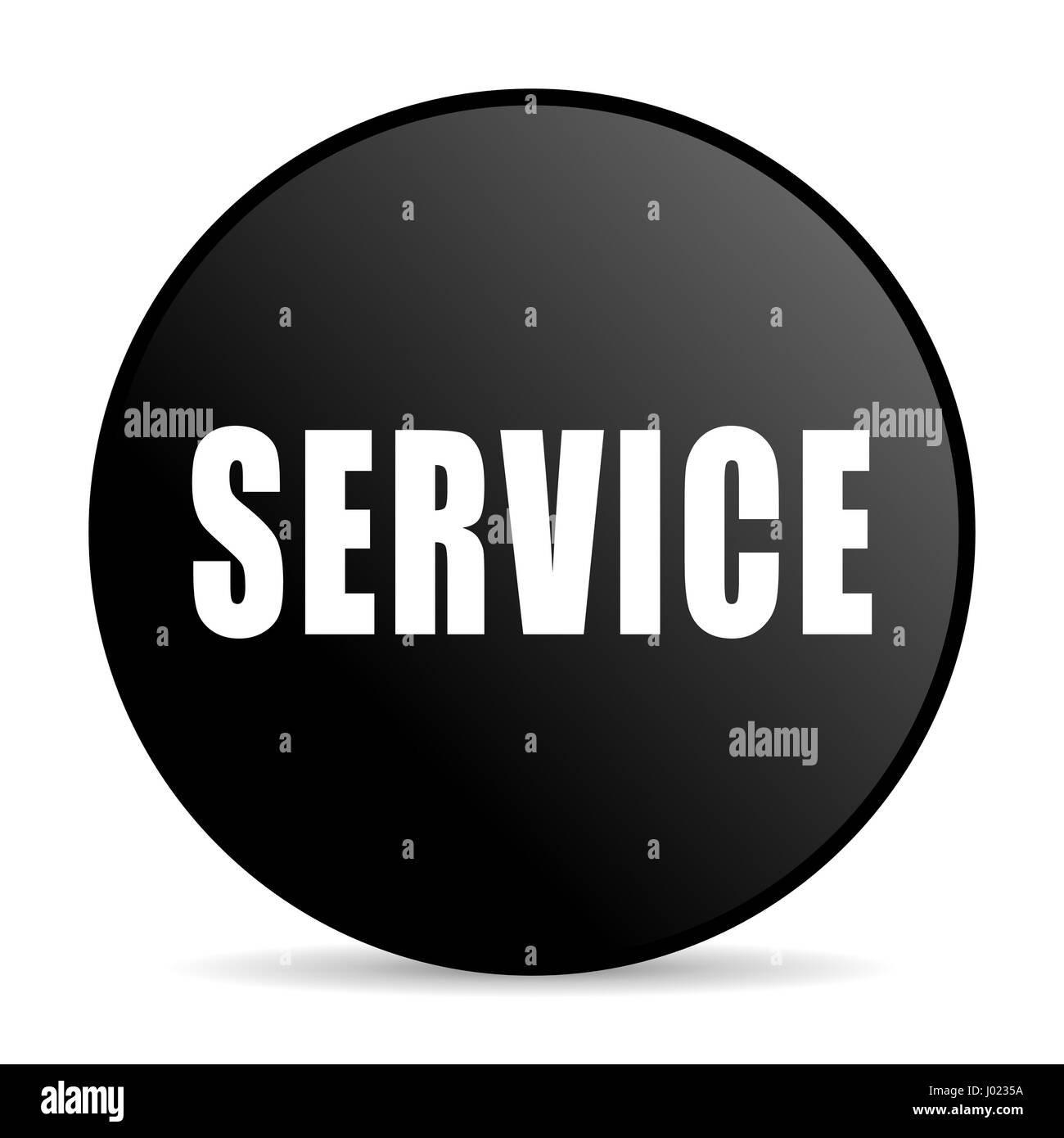 Service black color web design round internet icon on white background ...